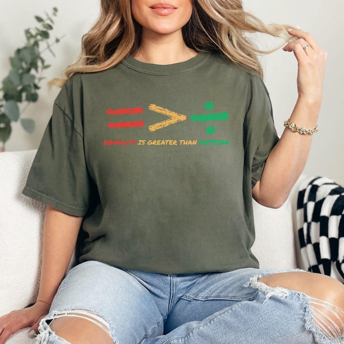 Human right shirts Equality is greater than division shirt equality ...