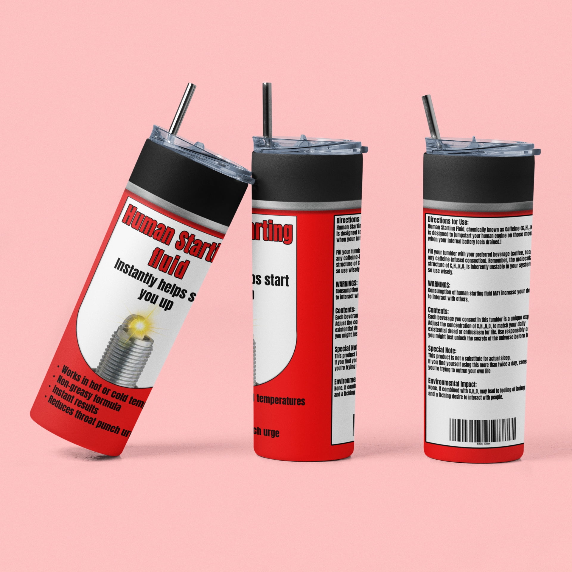 Human starting fluid 20 ounce stainless steel tumbler mum fuel coffee ...