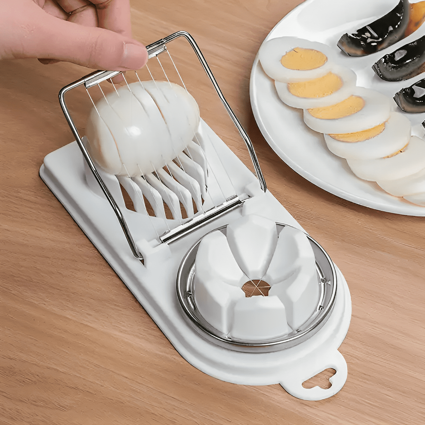 Human4Kind 2 in 1 Multi-functional Egg Cutter, Clean Stainless Steel ...