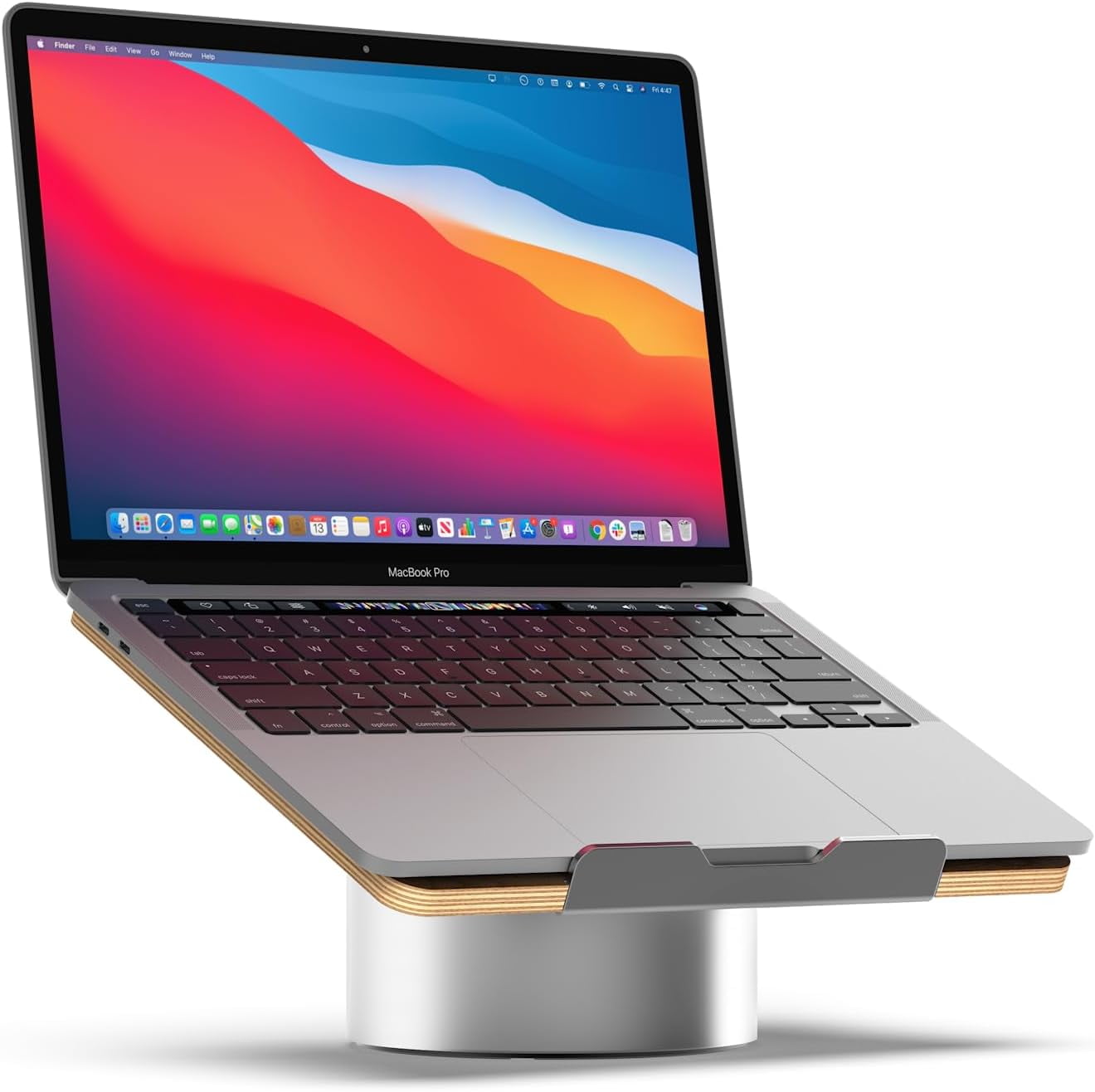 HumanCentric Laptop Riser for Desk in Maple Wood Top and Space Gray ...