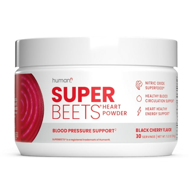 HumanN SuperBeets Black Cherry Beet Root Powder - Energy Boost, Nitric ...