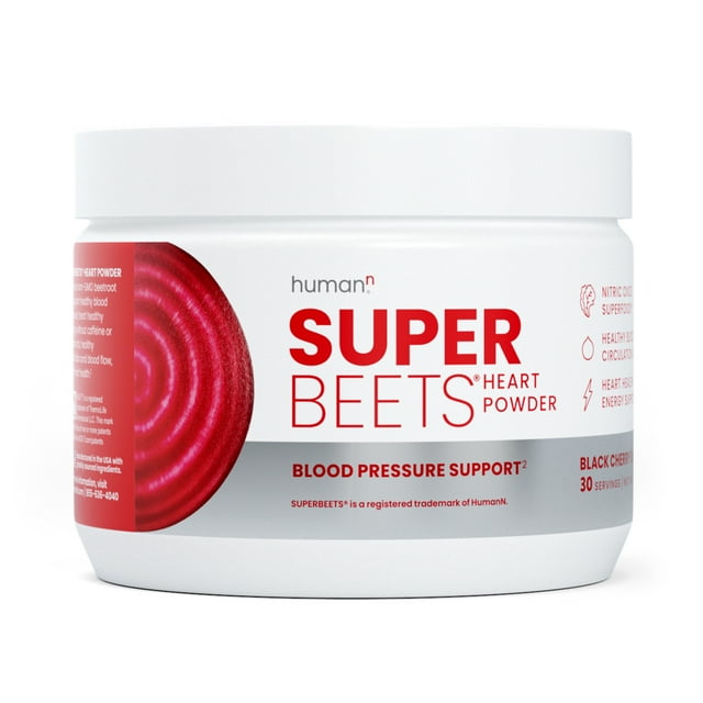 HumanN SuperBeets Black Cherry Beet Root Powder Nitric Oxide Boost - 30 ...