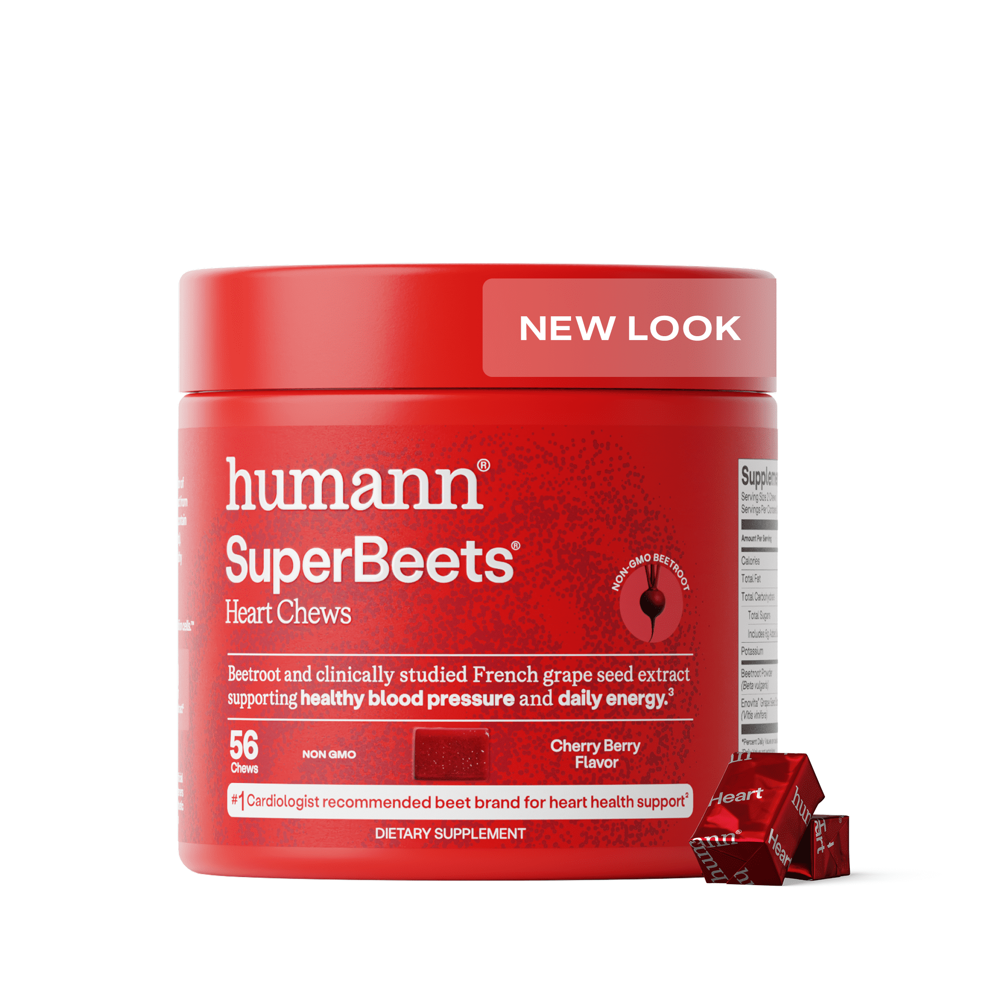 Humann SuperBeets Heart Chews Blood Pressure Support, Cherry Berry ...
