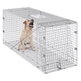 Humane Animal Trap 50" - Galvanized Iron Live Cage for Raccoons, Dogs ...