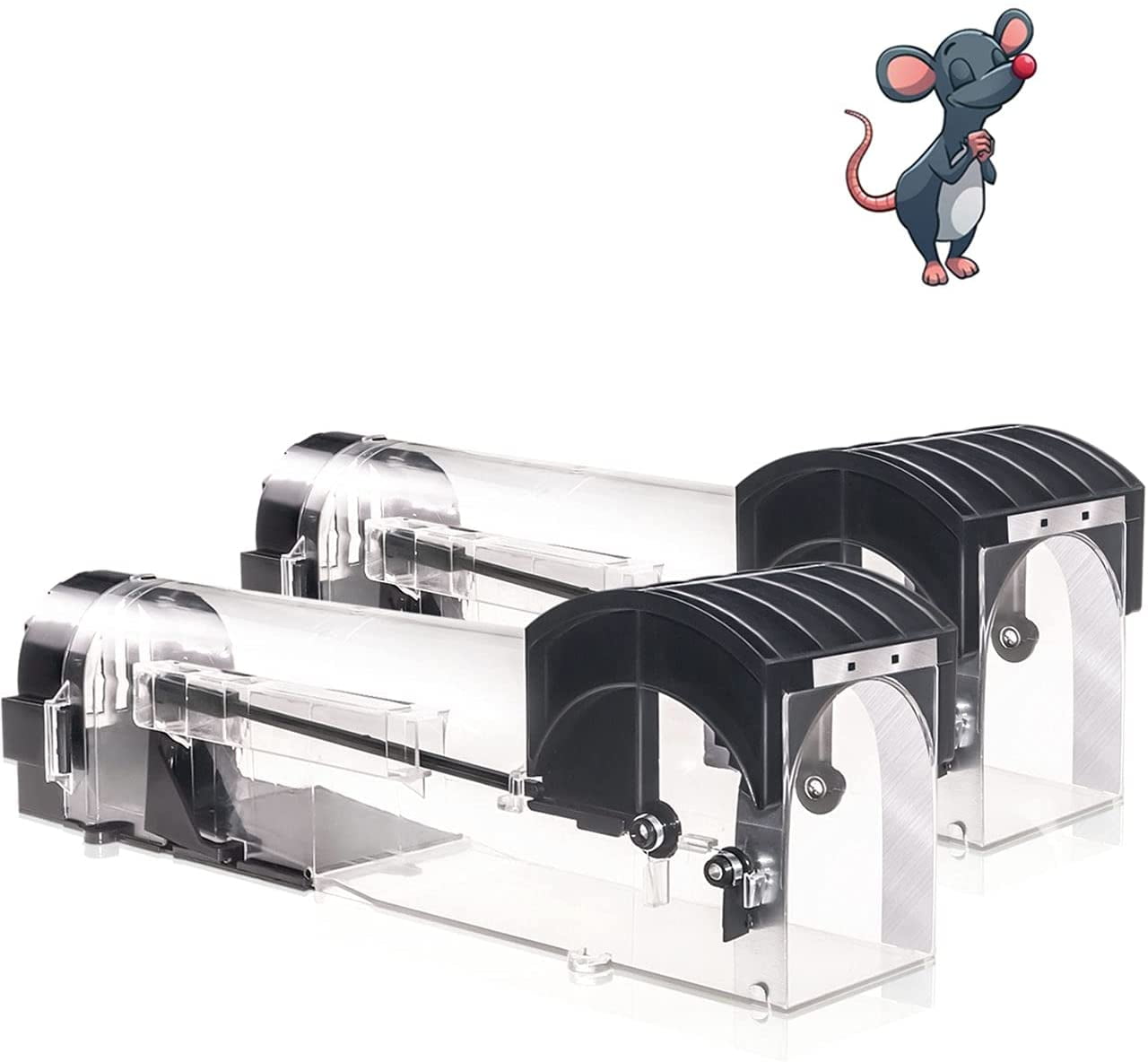 Humane Mouse Traps, 12 inches Enlarged No Kill Rat Live Traps for ...