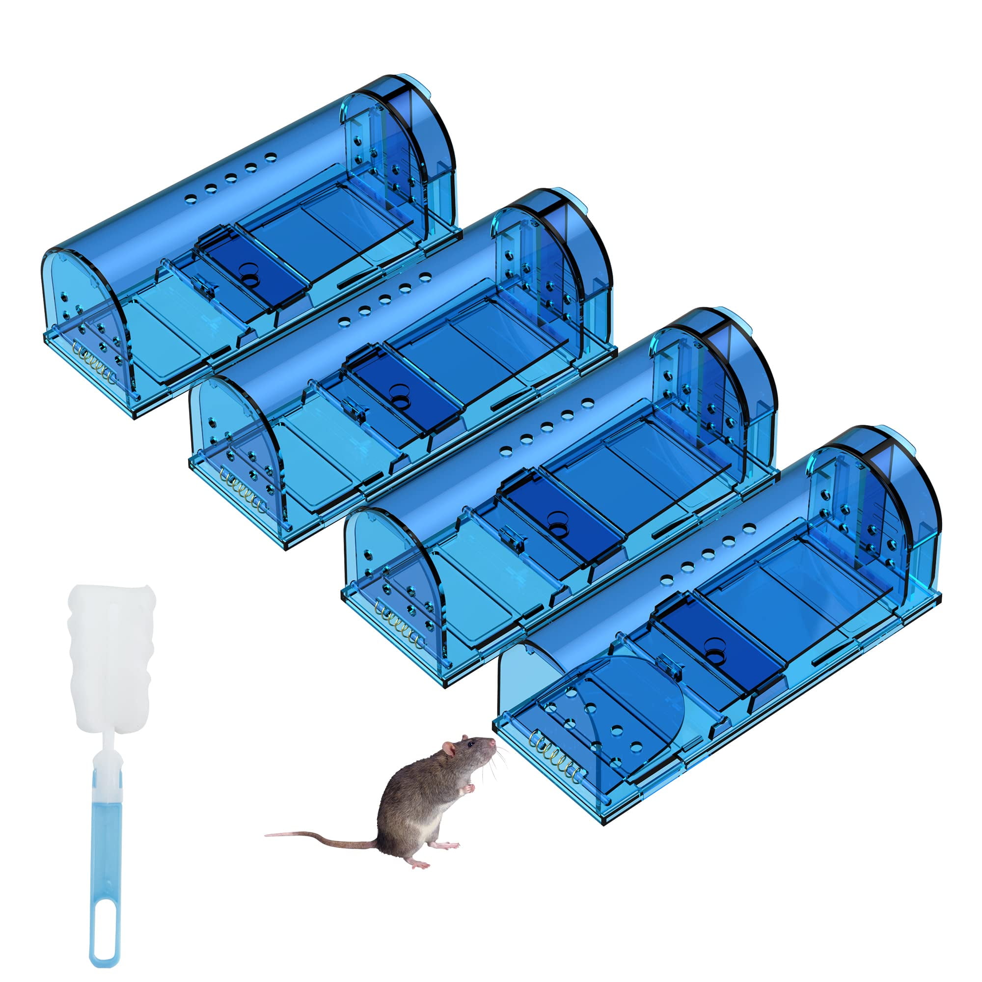 Humane Mouse Traps, Catch& Release, Reusable Rat Traps, Easy to Set and ...