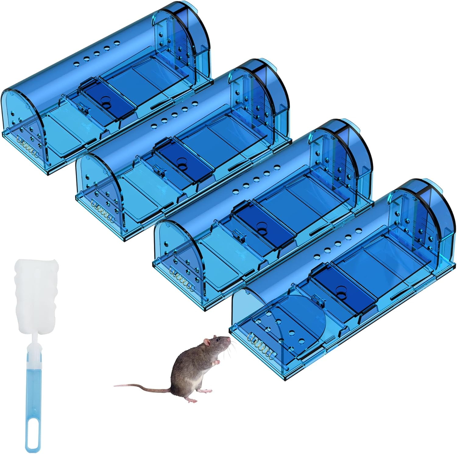 Humane Mouse Traps, Catch& Release, Reusable Rat Traps, Easy to Set and ...