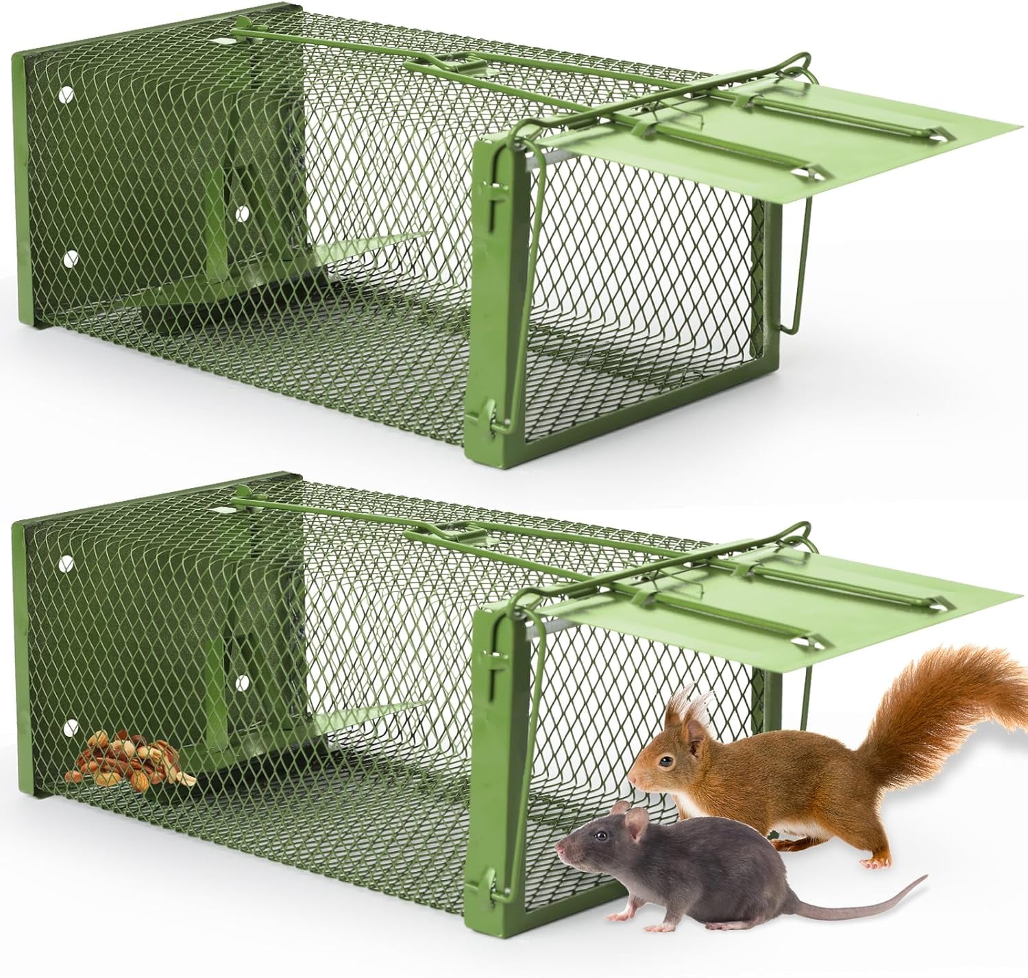 Humane Mouse Traps Indoor for Home - 2 Pack Mouse Rodent Trap That Work ...