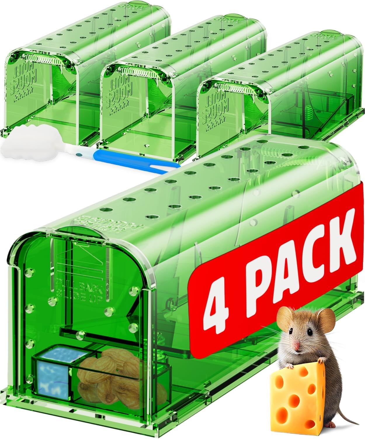 Humane Mouse Traps No Kill Live Catch and Release 4 Pack - Reusable ...