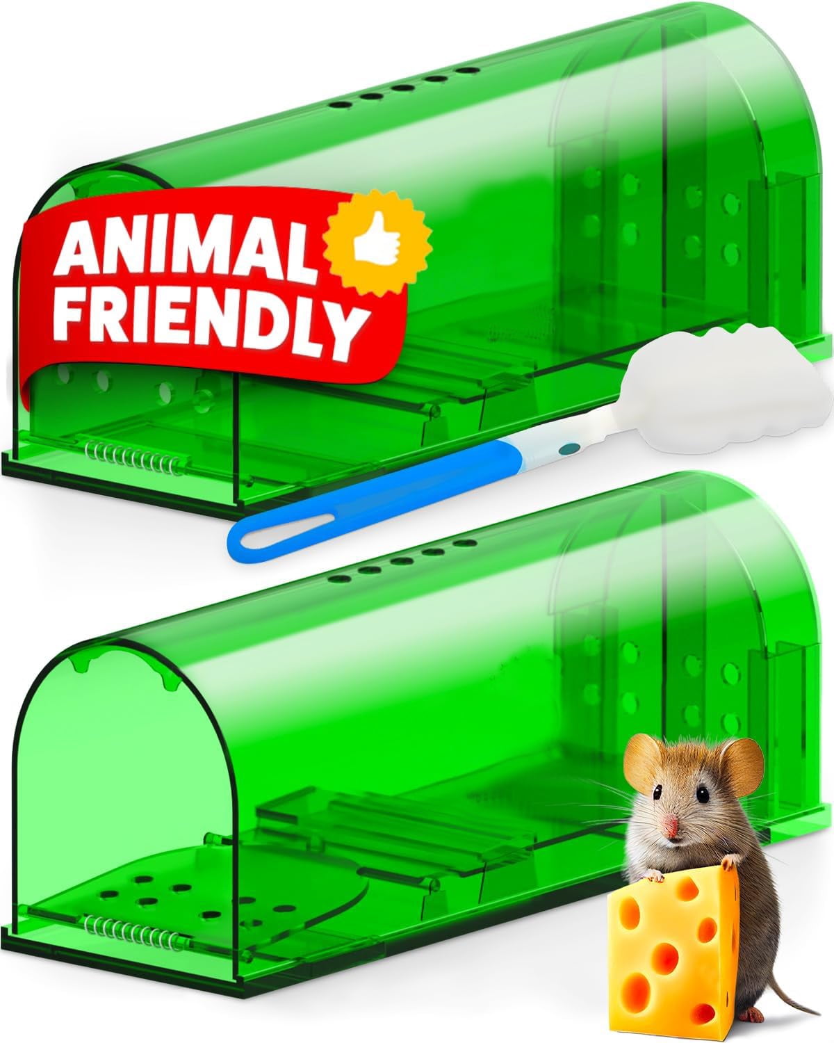 Humane Mouse Traps No Kill Live Catch And Release 2 Pack Reusable Rat