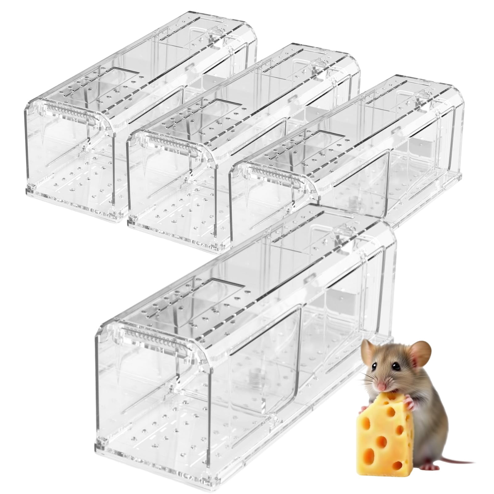 Humane Mouse Traps, No Kill Live Catch and Release Reusable Mice Trap ...