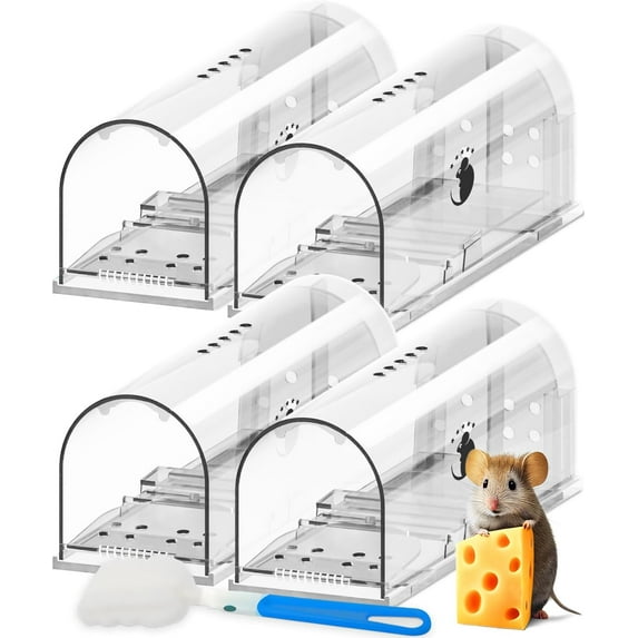 Humane No Kill Live Catch and Release Mouse Traps, Reusable with ...