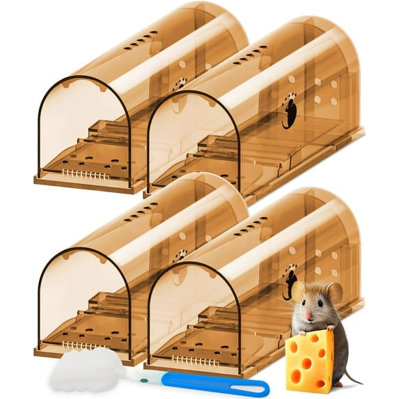 Humane No Kill Live Catch and Release Mouse Traps, Reusable with ...