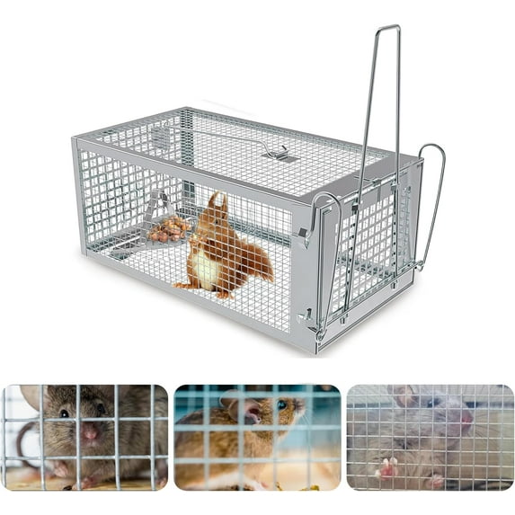 Humane Rat Trap, Chipmunk Rodent Trap That Work for Indoor and Outdoor ...