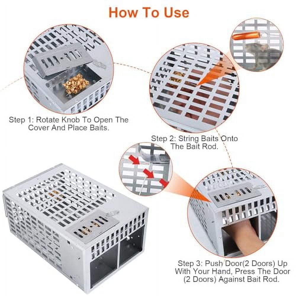 Humane Rat Trap, Small Rodent Chipmunk Squirrel Trap, Mouse Traps Work ...