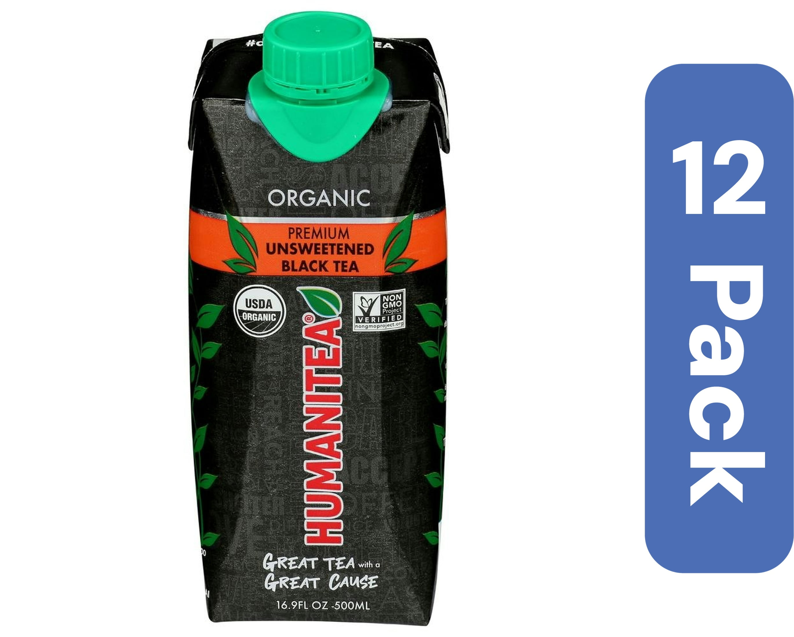 Humanitea Black Unsweetened Tea 16.9 fl oz (Pack Of 12) - Walmart.com