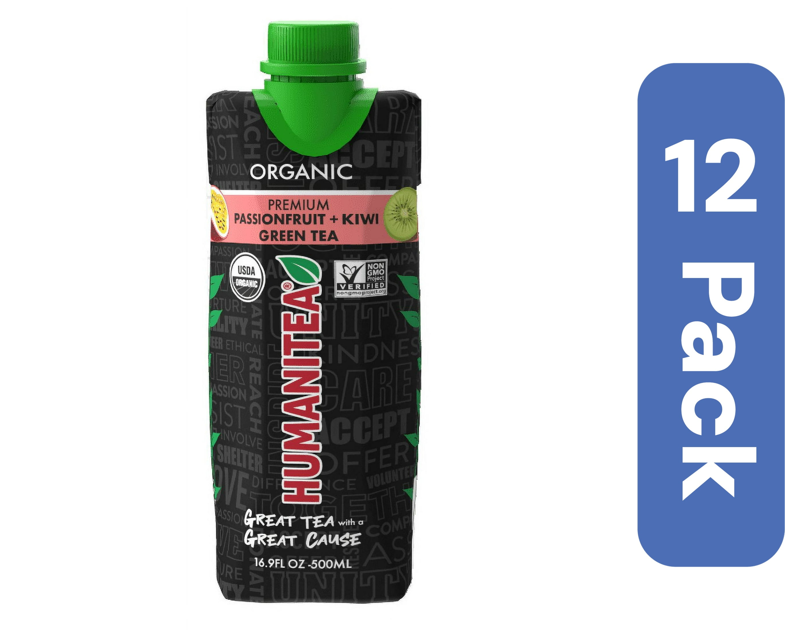 Humanitea Passionfruit Kiwi Tea 16.9 fl oz (Pack Of 12) - Walmart.com