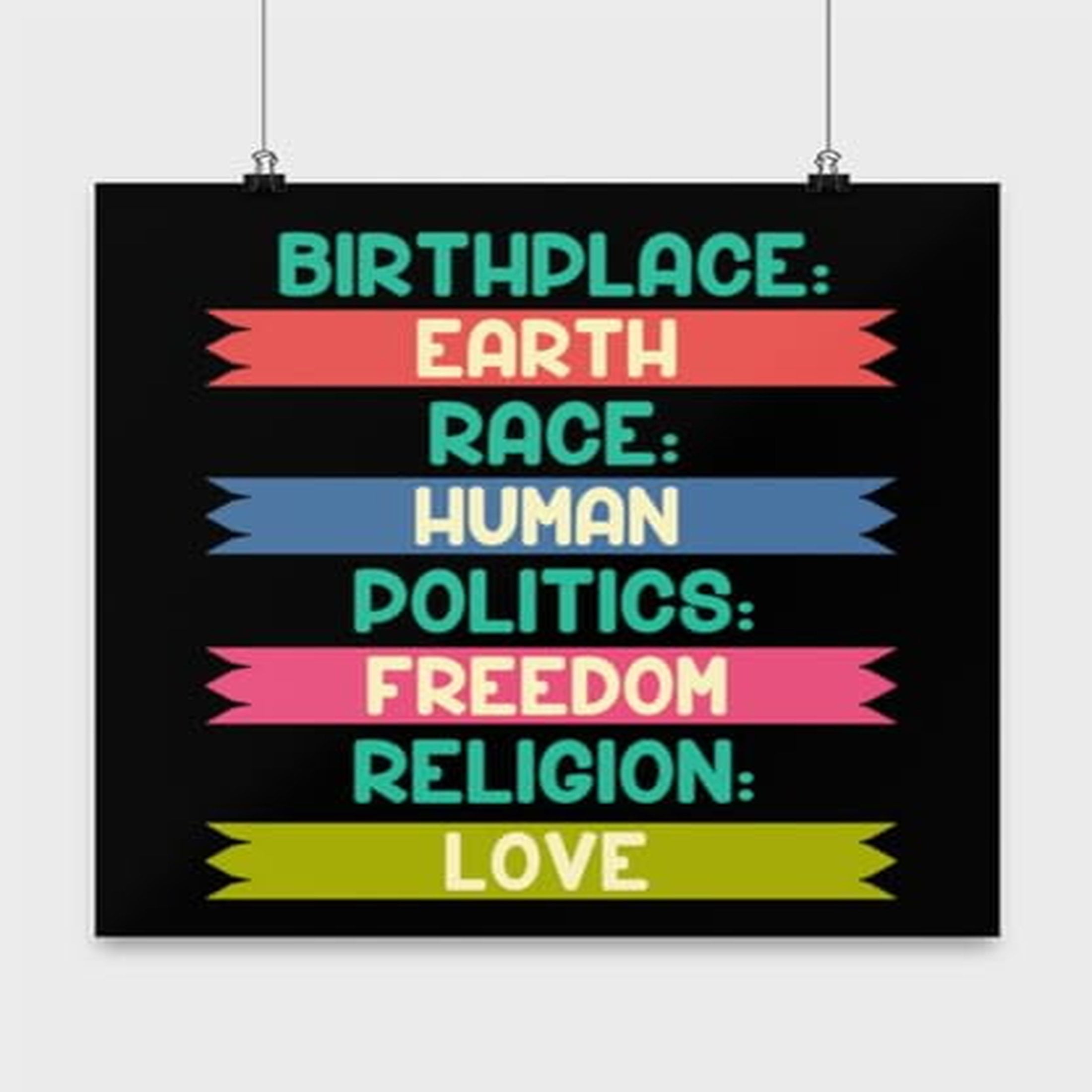 Humanity Art Print - Modern Home Decor - 13x13 Poster Print - Wall Art ...