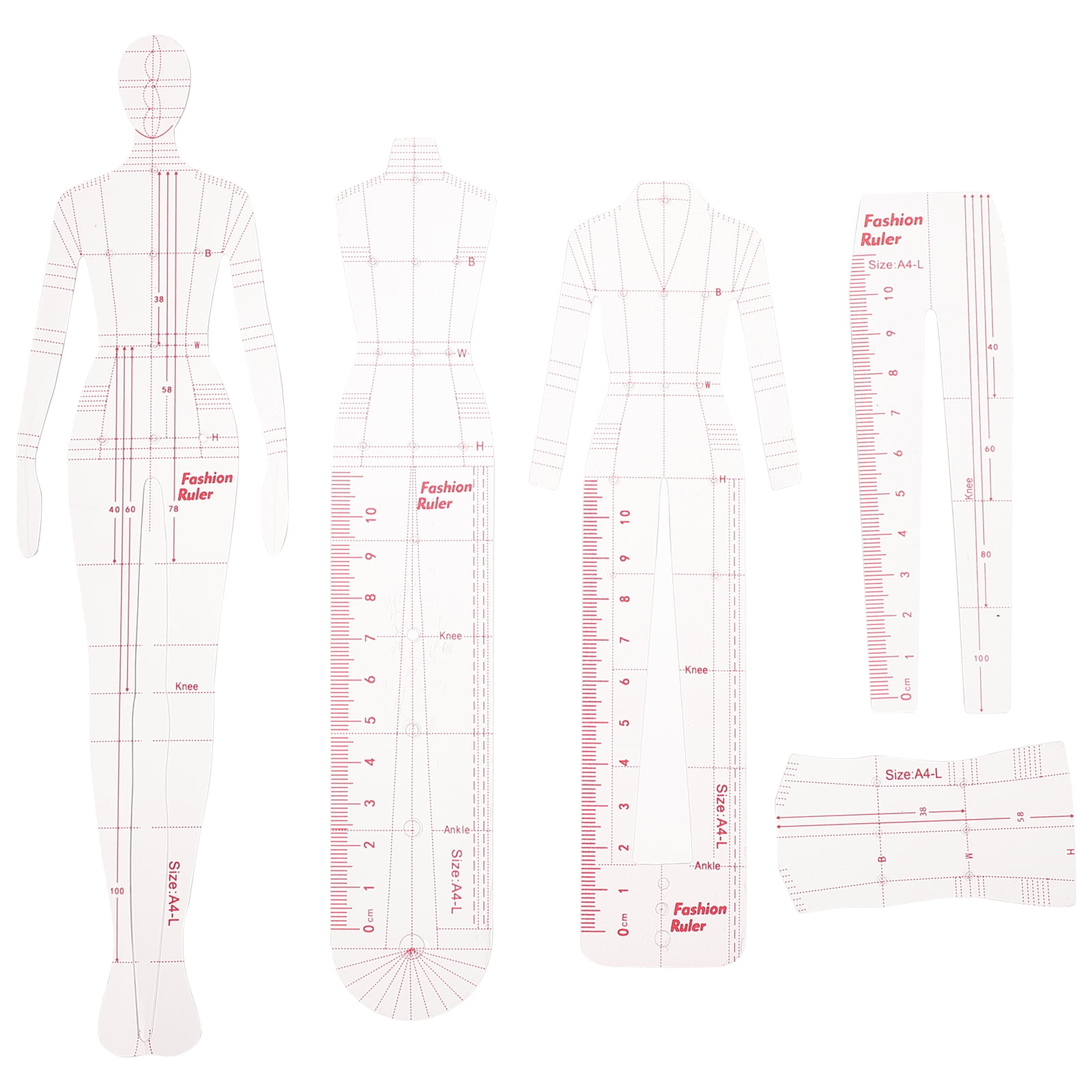 Humanoid Design Ruler 1 Set Clothing Drawing Template Ruler Model ...
