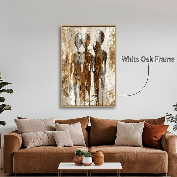 Humanoid Shapes Poster Surreal Abstract Wall Art Terrestrial Beings ...