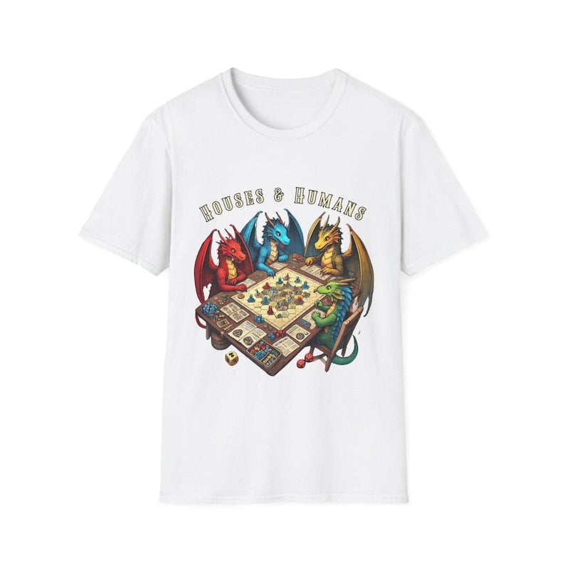 Humans And Houses DND Funny Unisex Softstyle T-Shirt, Dungeons and Dragons Tee, RPG Gamer Gift ...