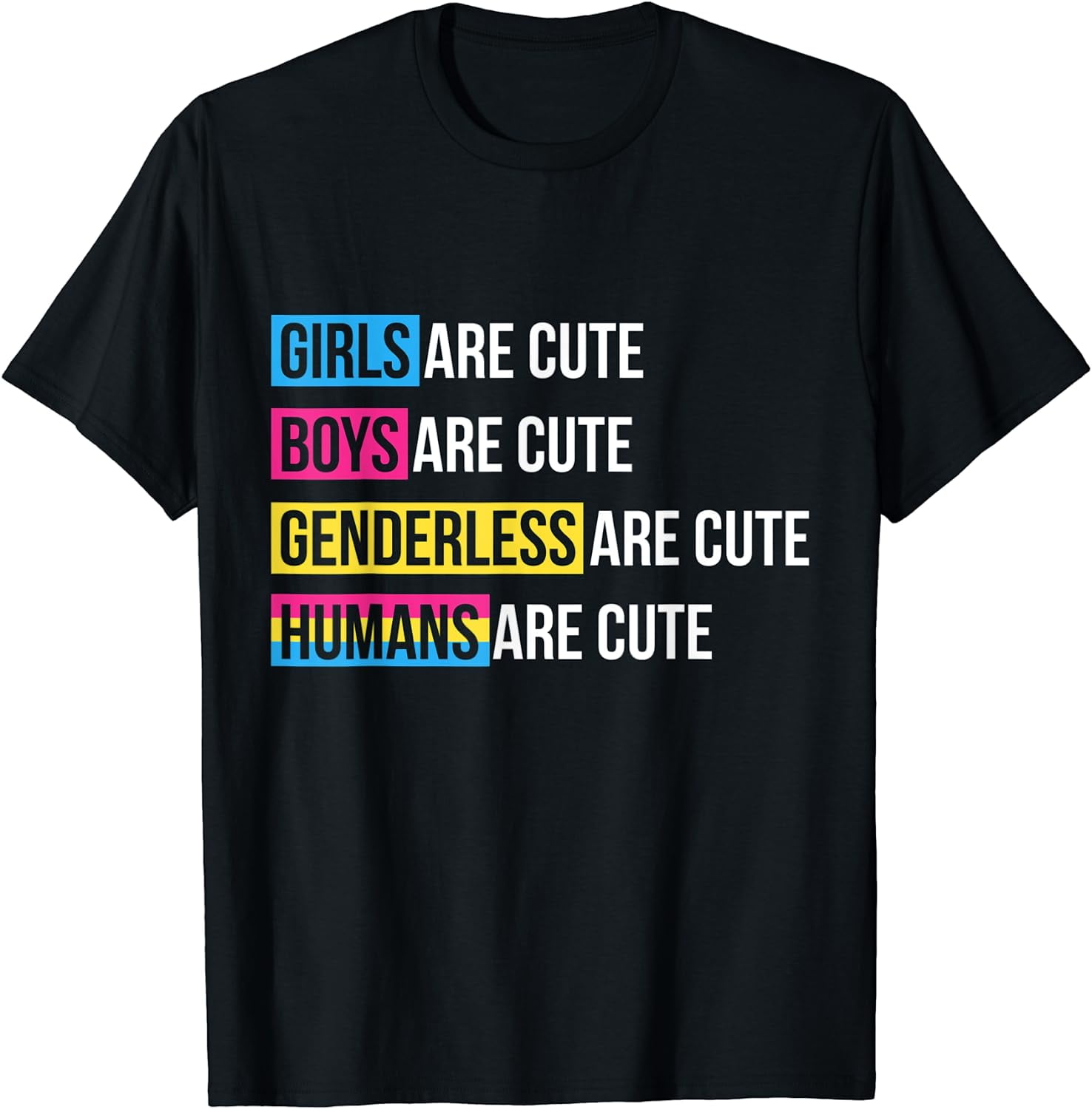 Humans Are Cute Panseual Pride Gift Panseual T-Shirt - Walmart.com