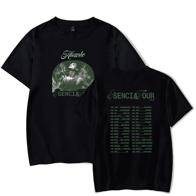 Humbe Merch Esencia Tour 2024 T-shirt Tour Dates Men/Women Short Sleeve ...
