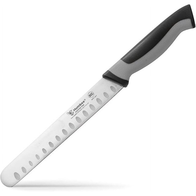 Humbee Chef Carving Knife 8-Inch with Granton Edge for Turkey Ham Meat ...