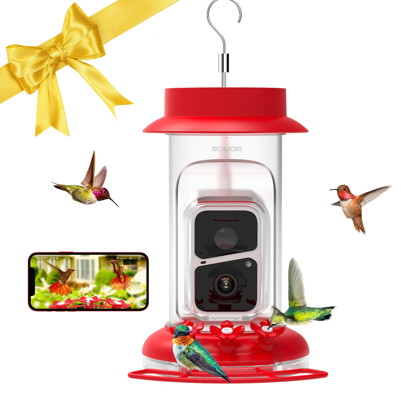 ZUMMR Hummingbird Ring Feeder (Red) - Walmart.com