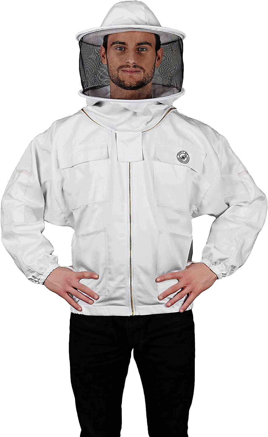 Humble Bee 310 Polycotton Beekeeping Jacket with Round Veil - Walmart.com