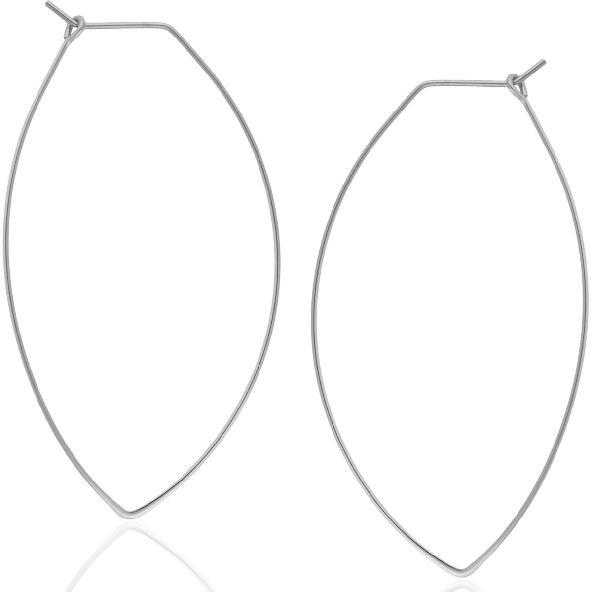 Humble Chic Geometric Marquise Threader Hoops - 925 Sterling Silver ...