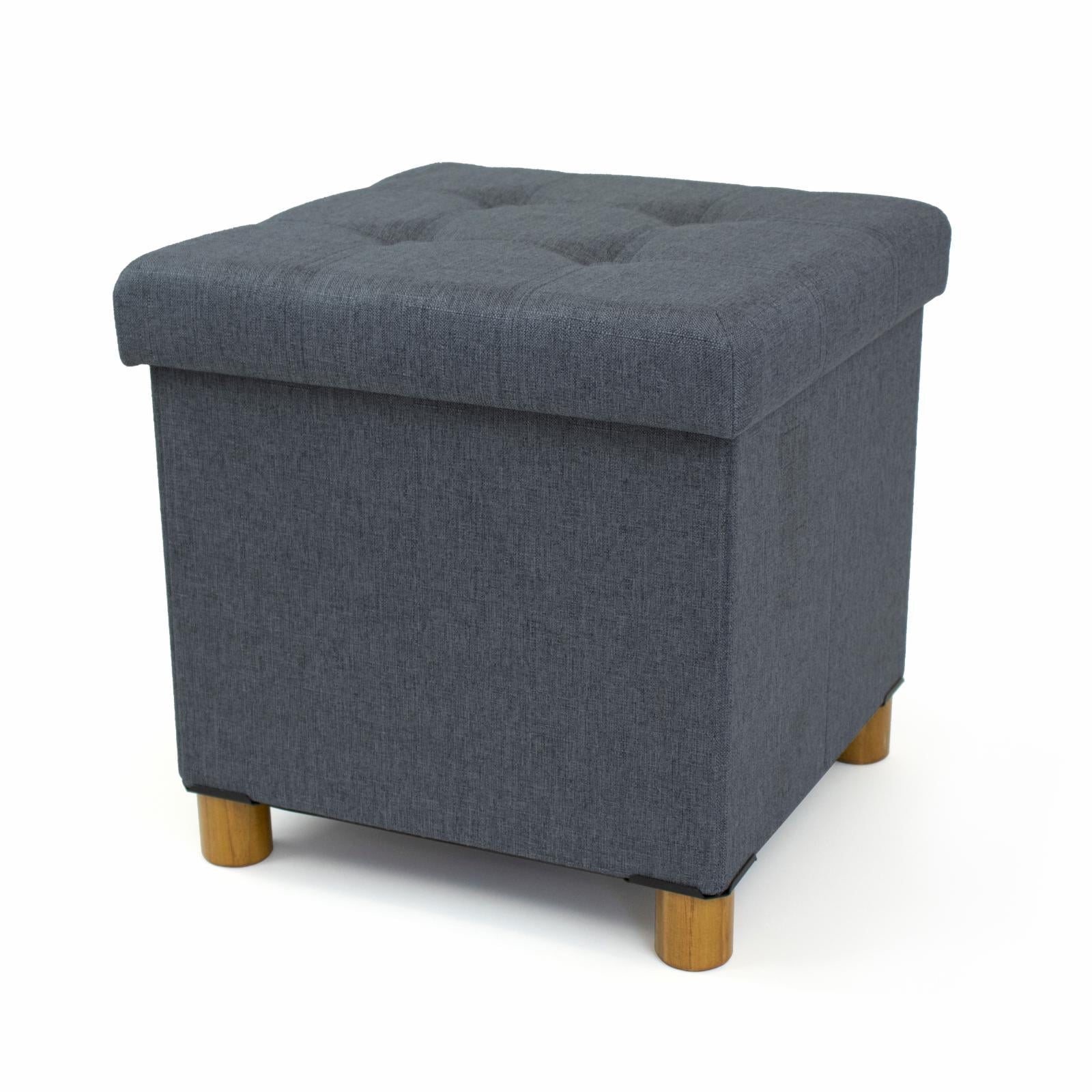 Humble Crew Carson Collapsible Cube Storage Ottoman Foot Stool with ...