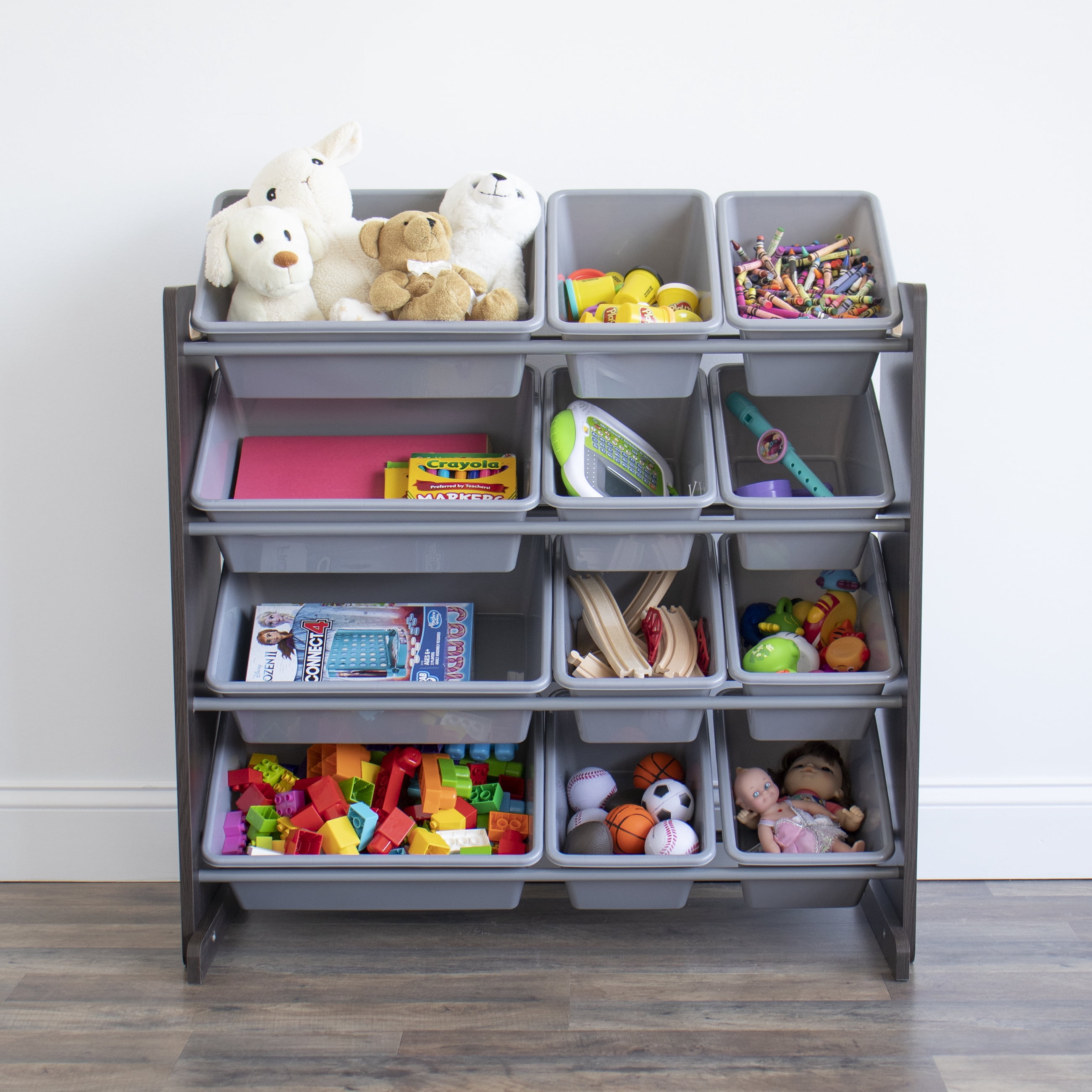 Humble Crew Kids Toy Storage Organizer with 12 Plastic Storage Bins ...