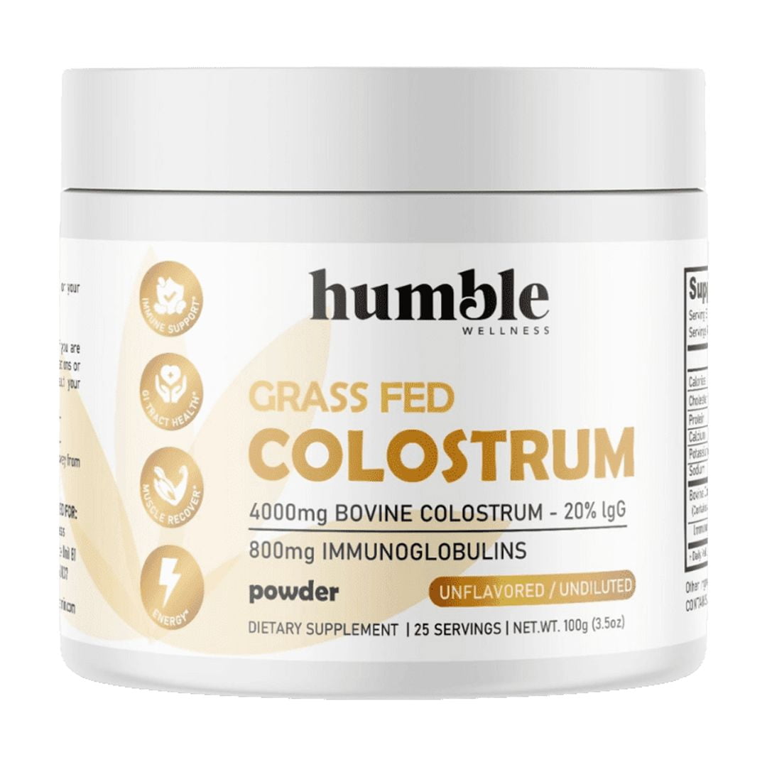 Humble Wellness Grass Fed Colostrum Powder, 4000mg Bovine Colostrum ...