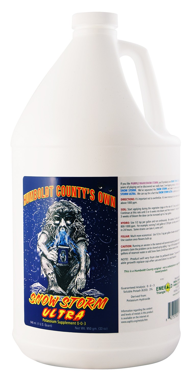 Humboldt Countys Own Snow Storm Ultra 1 Gallon - plant growth nutrient ...