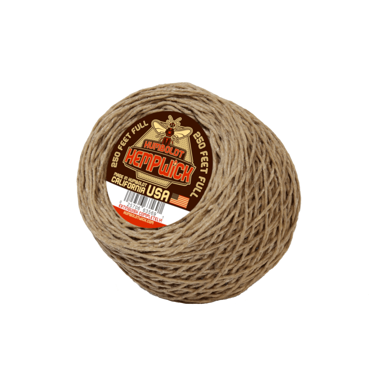 Humboldt Organic Hemp Wick, 250 Feet, Pure Beeswax, Enhances Smoking ...