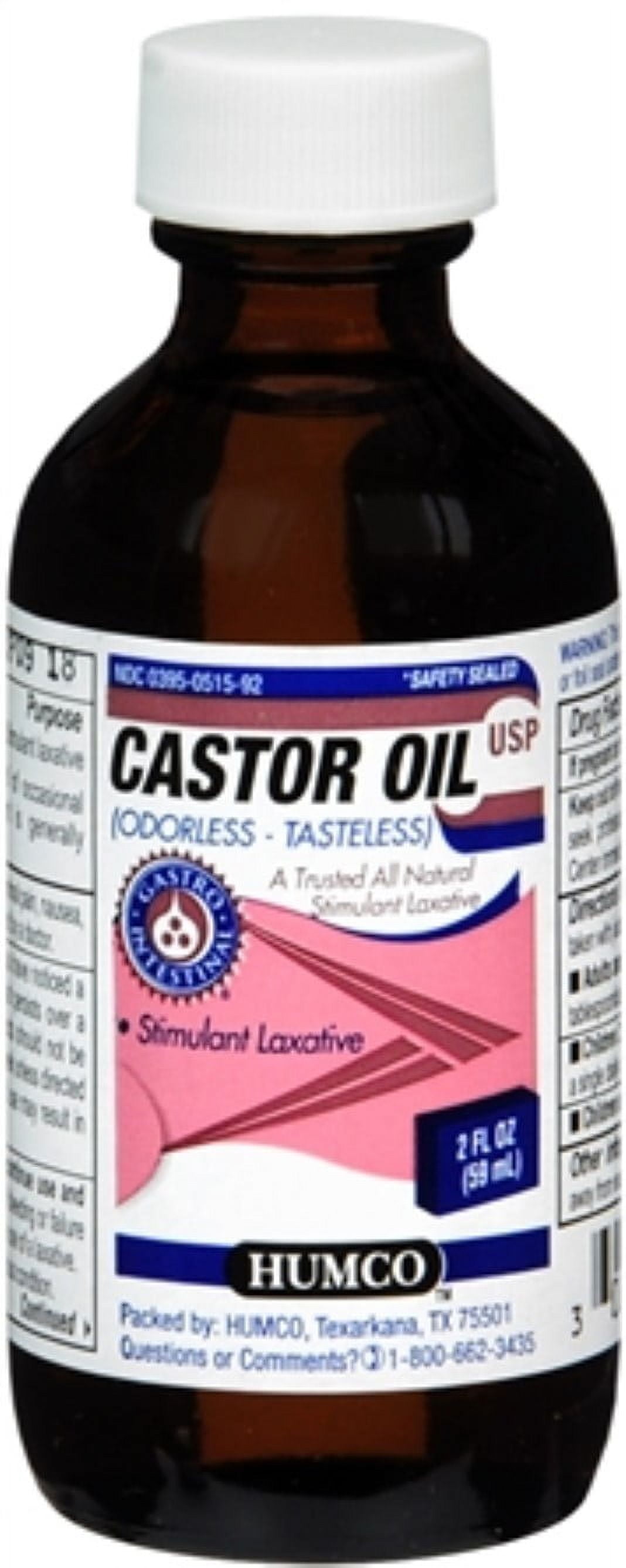 Humco Castor Oil Tasteless 2 oz (Pack of 4) - Walmart Business Supplies