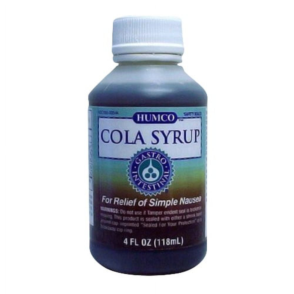 Humco Cola Syrup - Upset Stomach, Morning Sickness Relief, OTC Anti ...