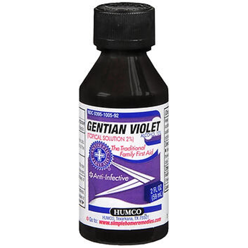 Humco Gentian Violet Solution 2%, 2 Oz. HSA/FSA Eligible - Walmart.com