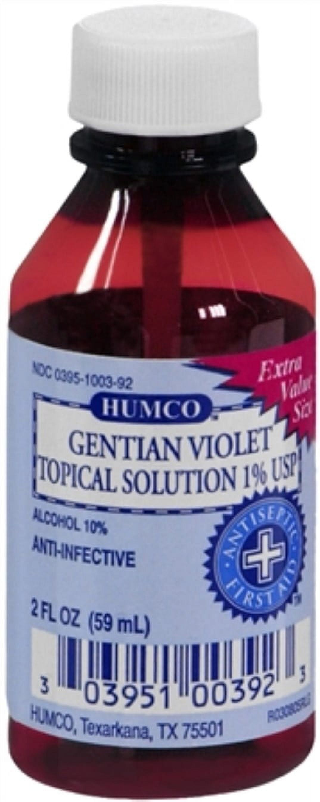 Humco Gentian Violet Topical Solution 1% USP 2 oz (Pack of 6) - Walmart.com