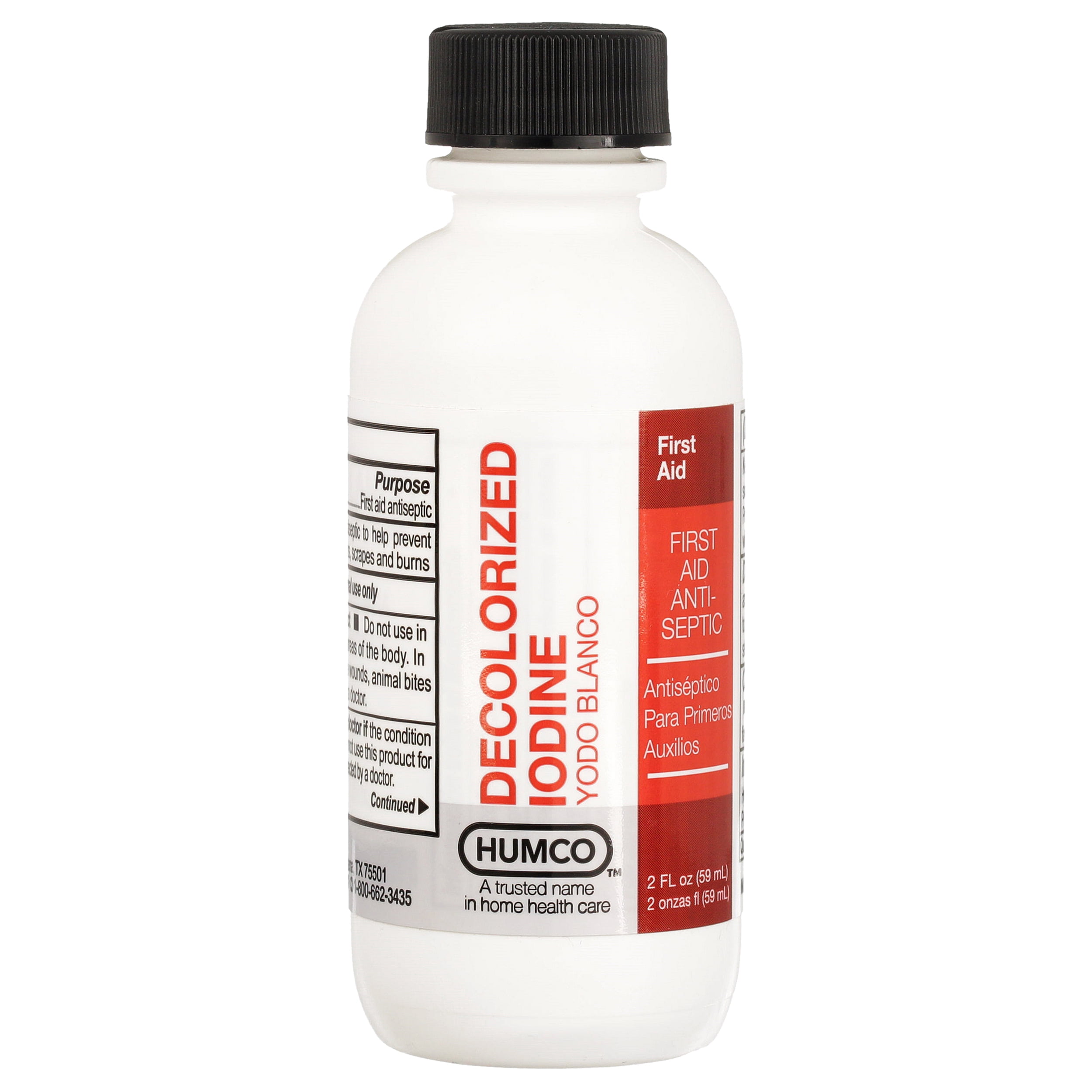 Humco, Liquid Iodide Tincture, Decolorized, Antiseptic, 2 fl. oz ...