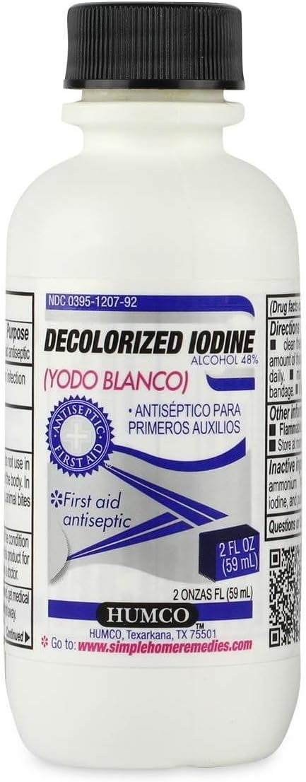 Humco, Liquid Iodide Tincture, Decolorized, Antiseptic, 2 fl. oz. HSA ...