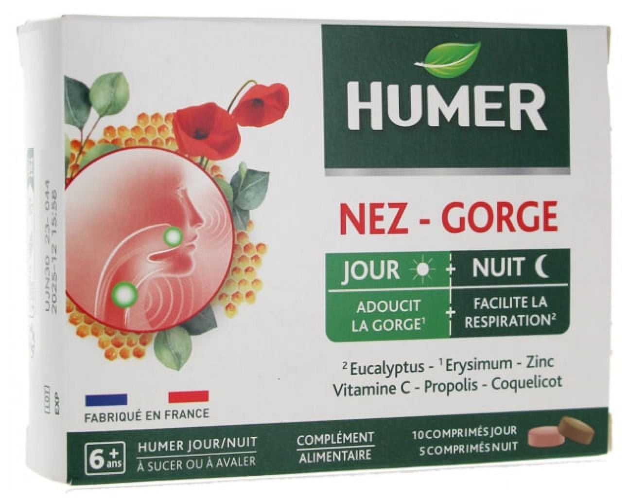 Humer Nose/Throat 10 Day Tablets + 5 Night Tablets - Walmart.com