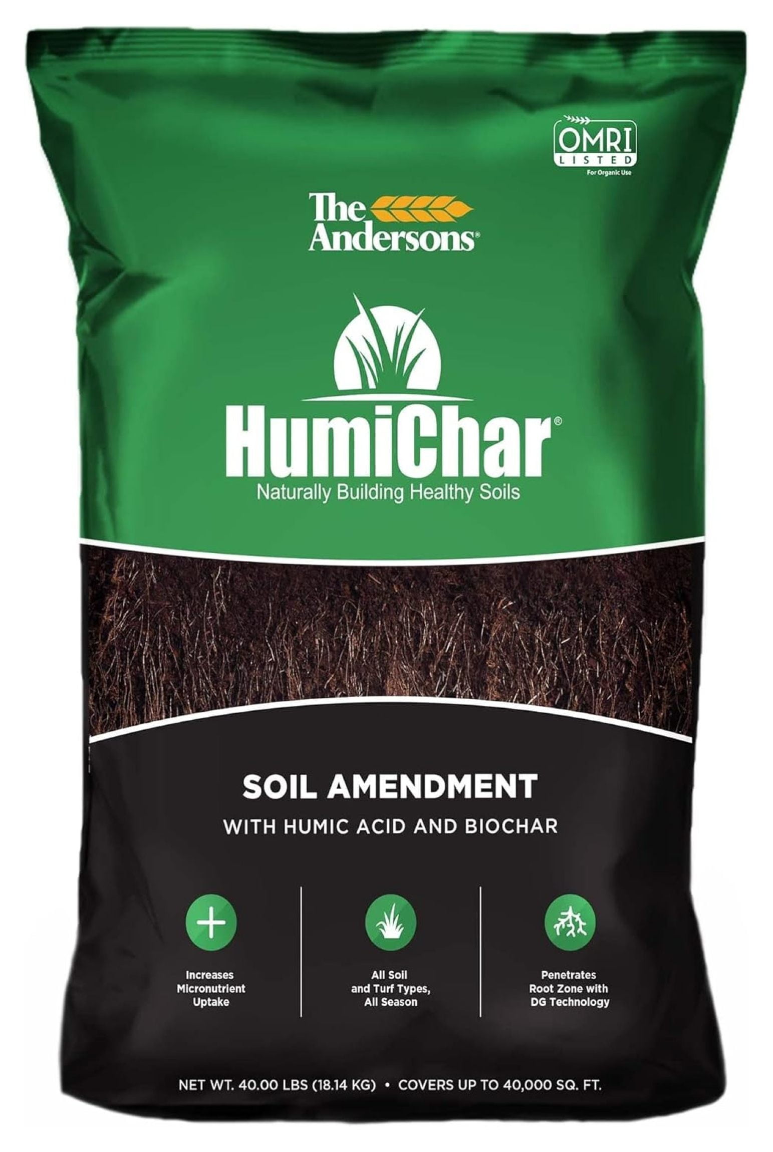 HumiChar Organic Soil Amendment with Humic Acid and Biochar (40 lb ...