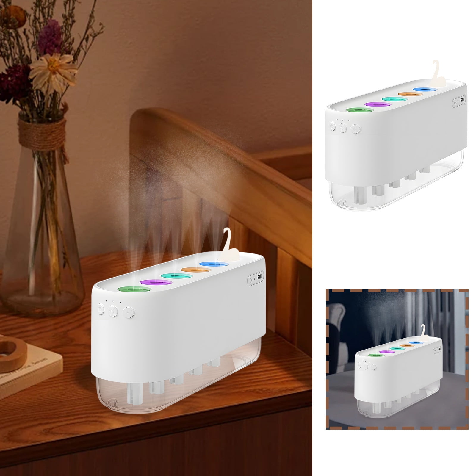 Humidifier Diffuser with Multi-Color LED Light | Aromatherapy Desktop ...