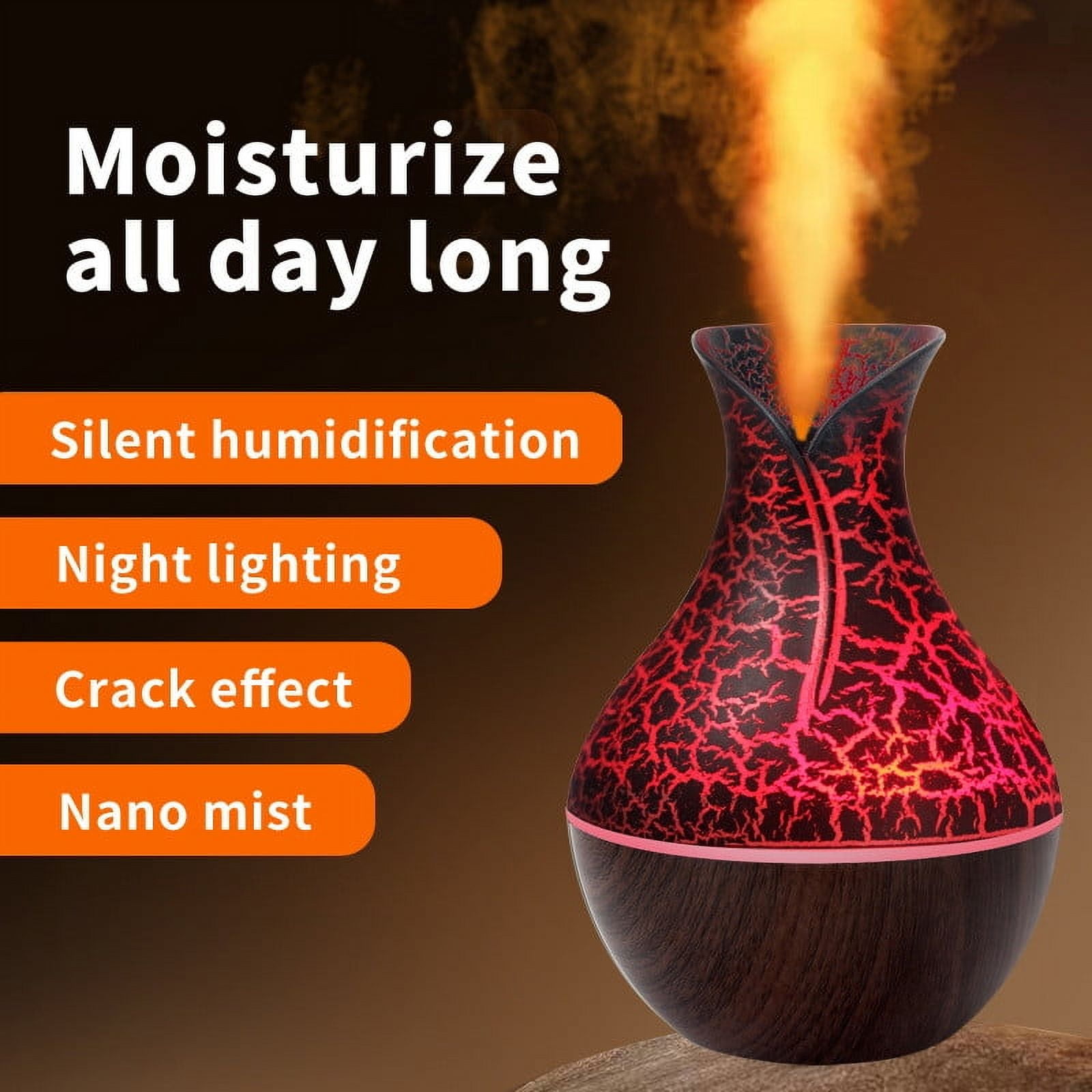 Humidifier Home Silent Bedroom Desktop Vase Colorful Humidifying ...