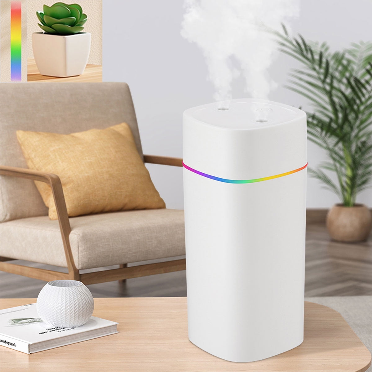 Humidifier for Bedroom & Large Rooms - 12H Quiet Operation, LED Night ...