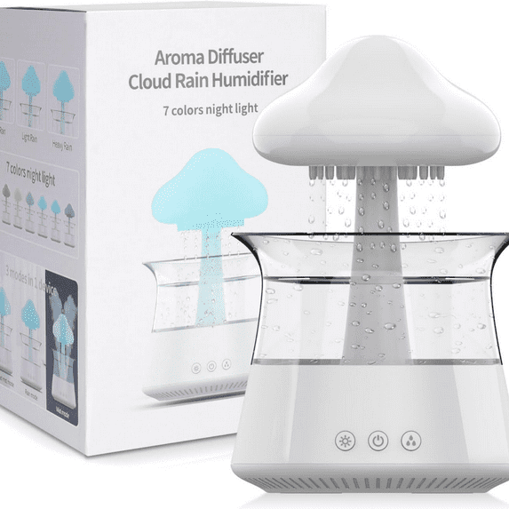 Humidifier for bedroom with Soothing Rain Sounds - Bedroom Sleep Aid ...
