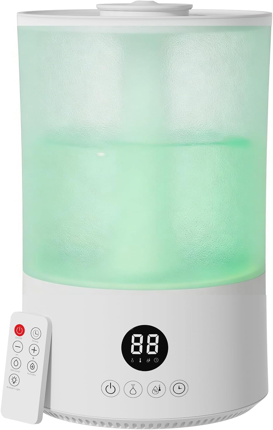 Humidifiers for Bedroom, 1Gal Top Fill Humidifier Large Room, 250ml/h ...