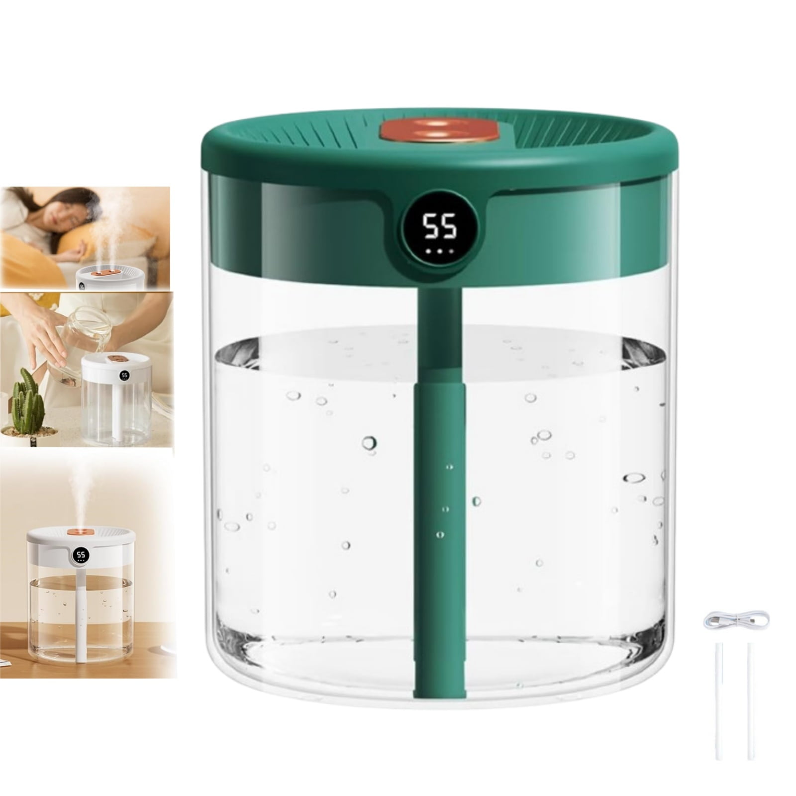 Humidifiers for Bedroom, 2L Quiet Cool Mist Humidifiers for Home ...